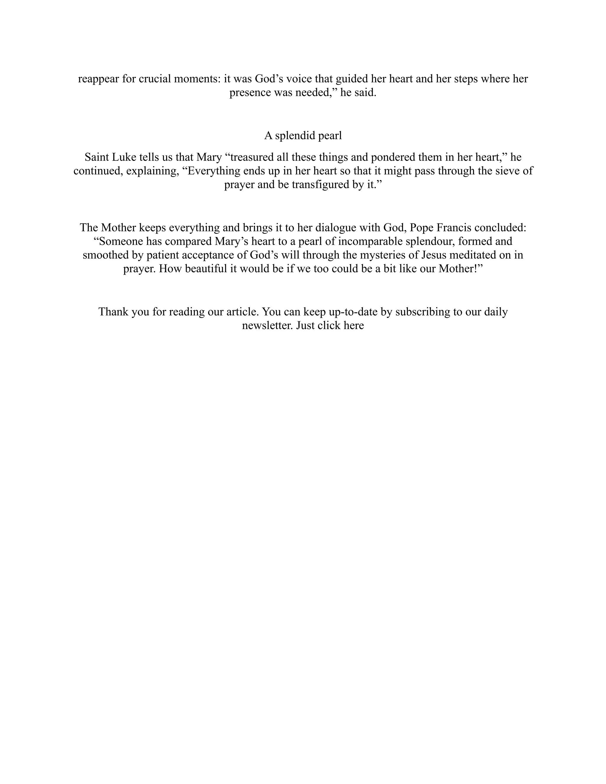 MARY MODEL OF PRAYER outlinepresentation | DOCX