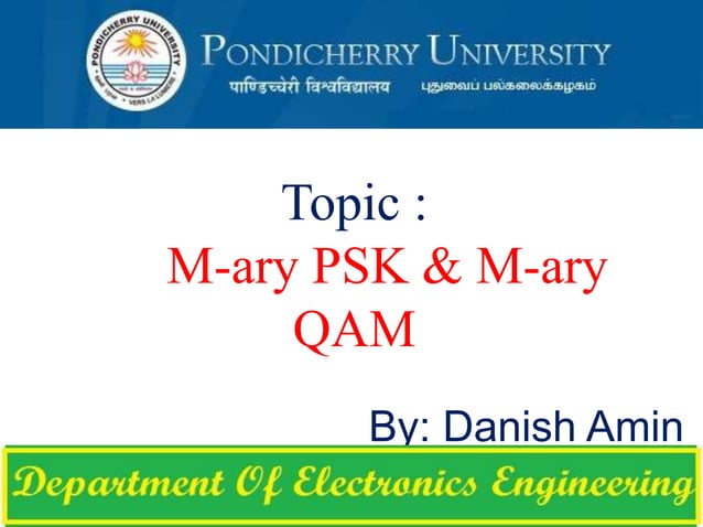 M ary psk and m ary qam ppt | PPTX