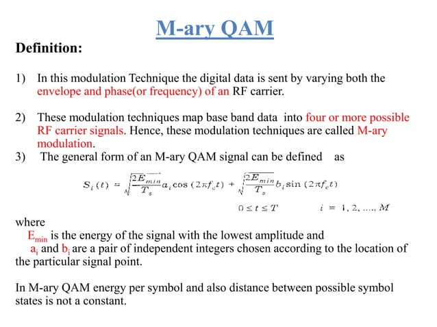 M ary psk and m ary qam ppt | PPTX