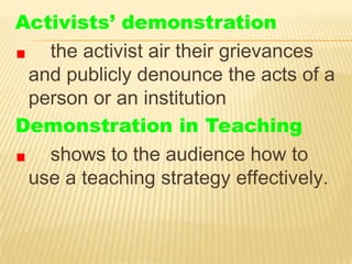 Demonstration In Teaching | PPTX