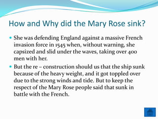 Mary Rose Ship | PPTX