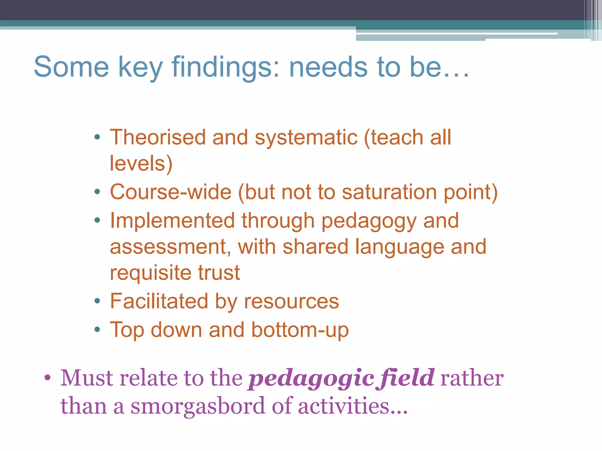 Mary ryan plenary presentation teaching & assessing reflective learning ...