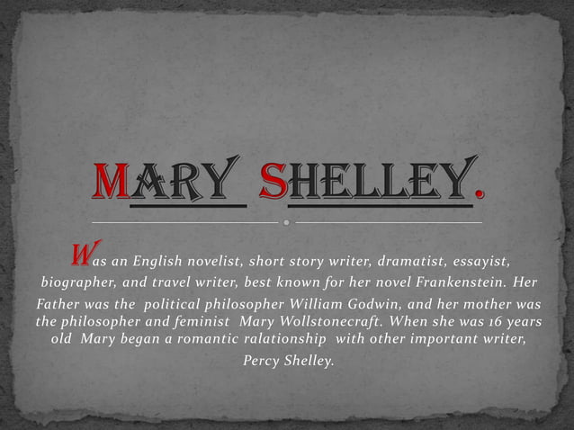 Mary shelley percy Shelley | PPT
