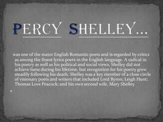 Mary shelley percy Shelley | PPTX