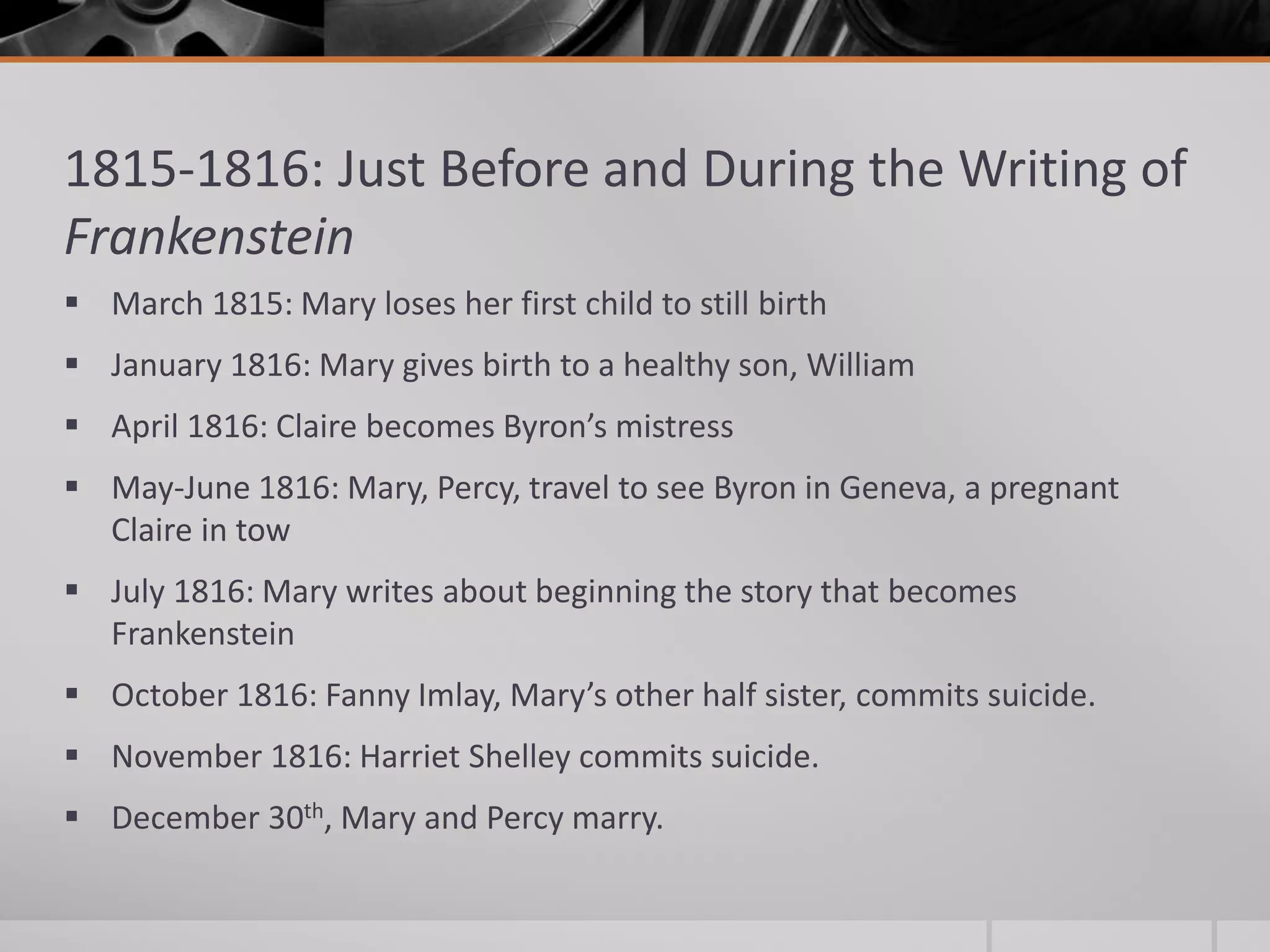 Mary Shelley and Frankenstein | PPTX