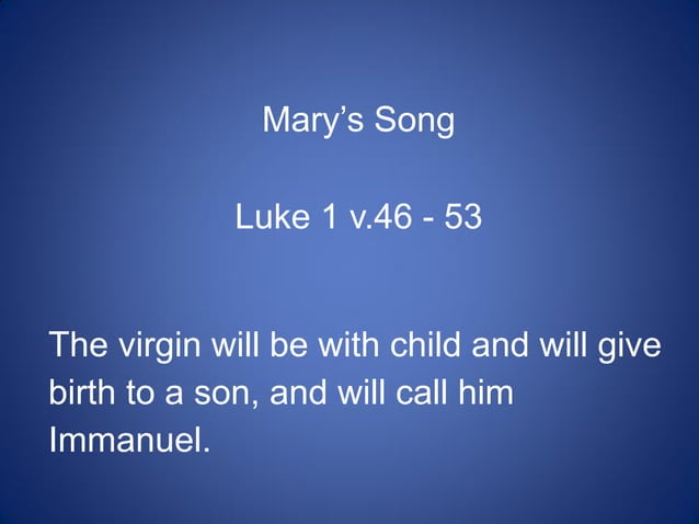 Mary's Song Of Praise | PPT