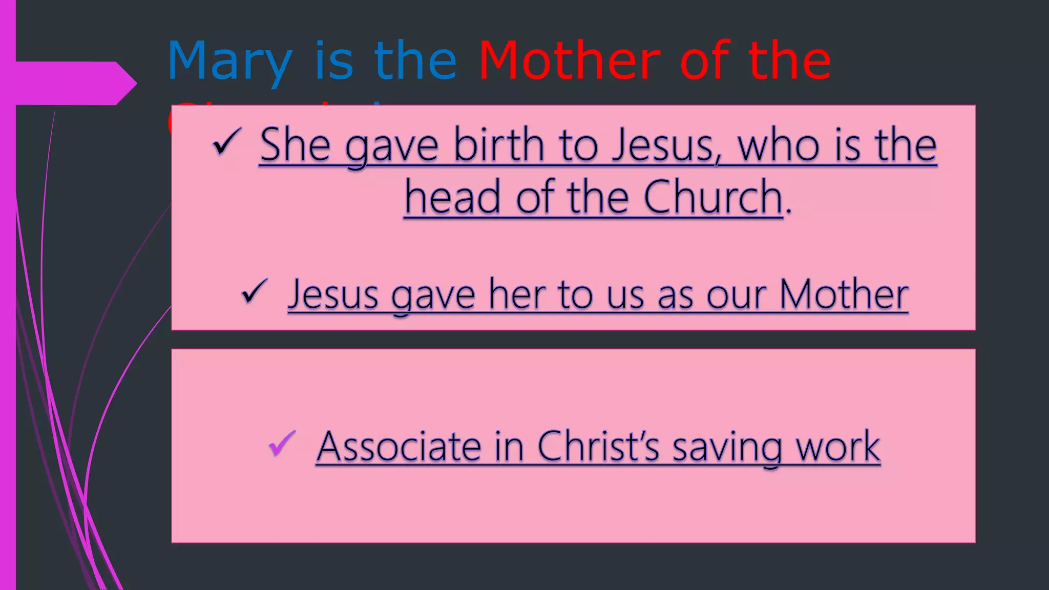 Mary the mother of the church | PPTX