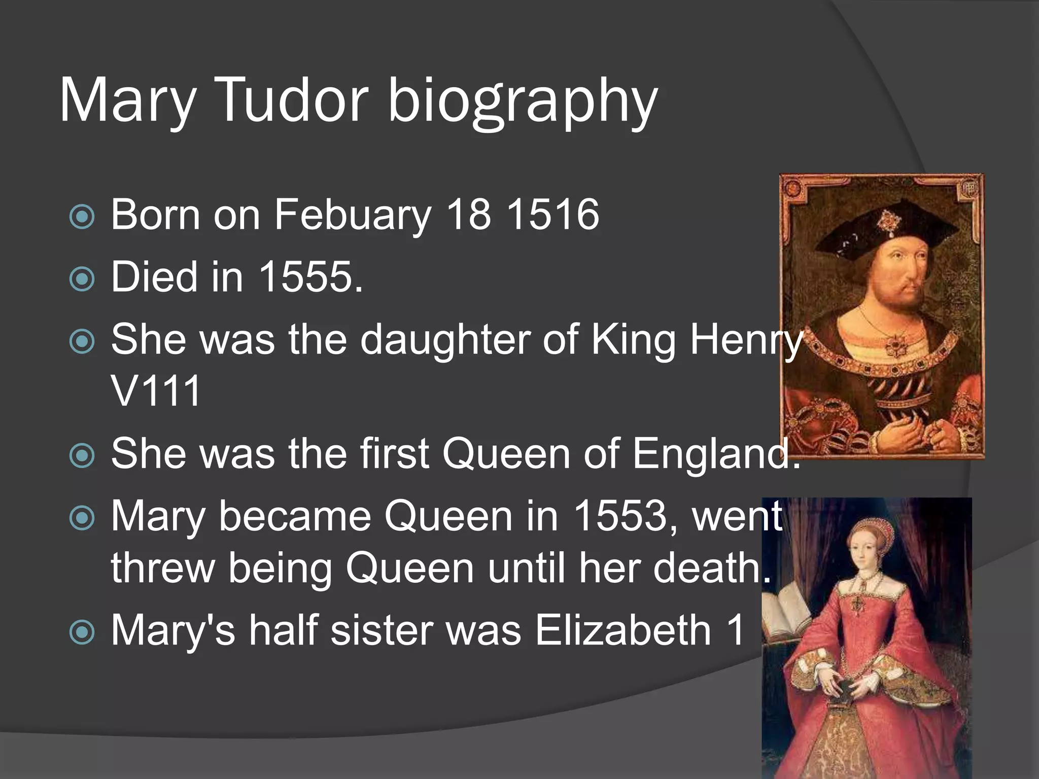 Mary tudor power point morgan green | PPTX