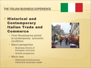 The Italian Business Experience | PPT