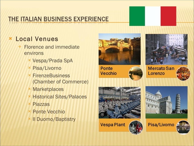 The Italian Business Experience | PPT