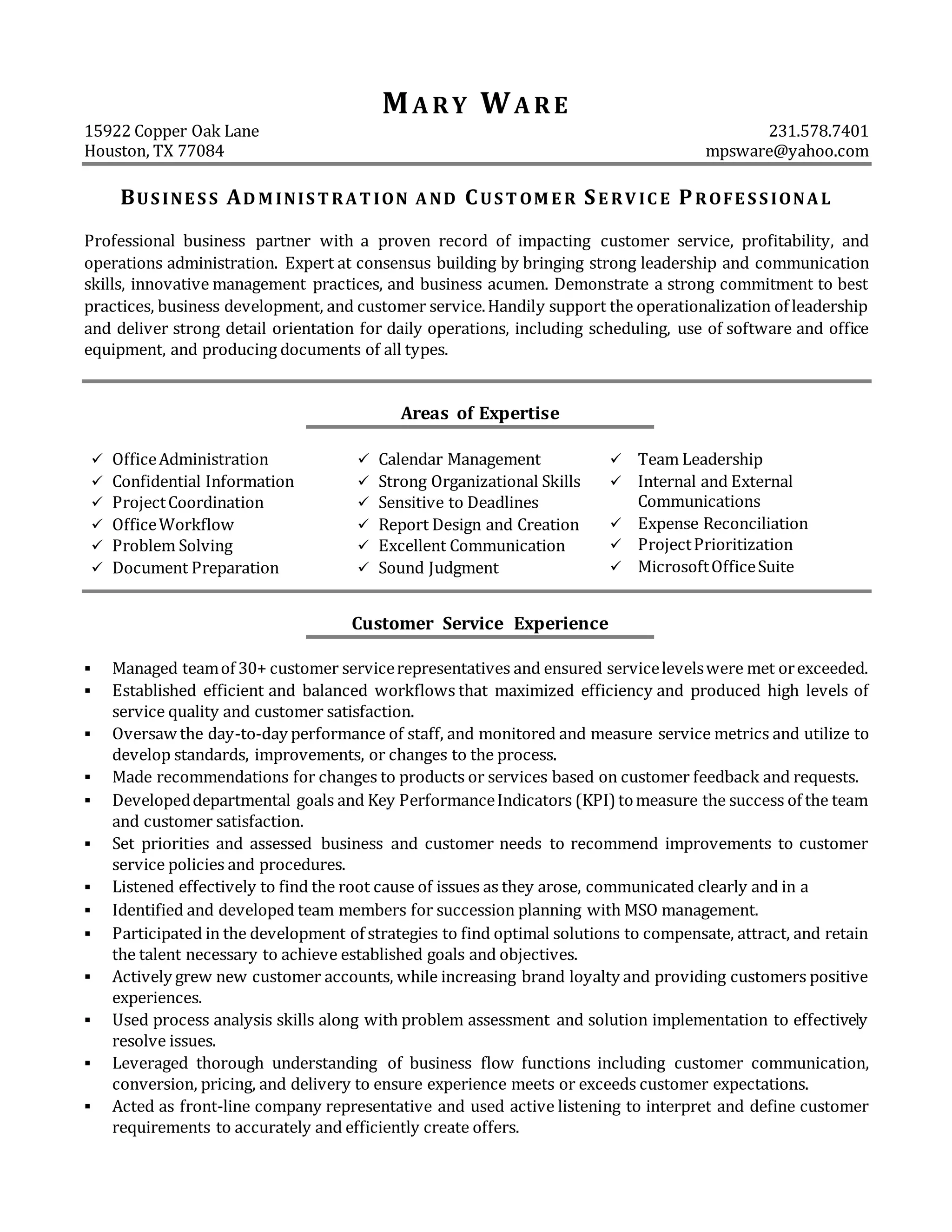 Mary ware resume (1) | PDF