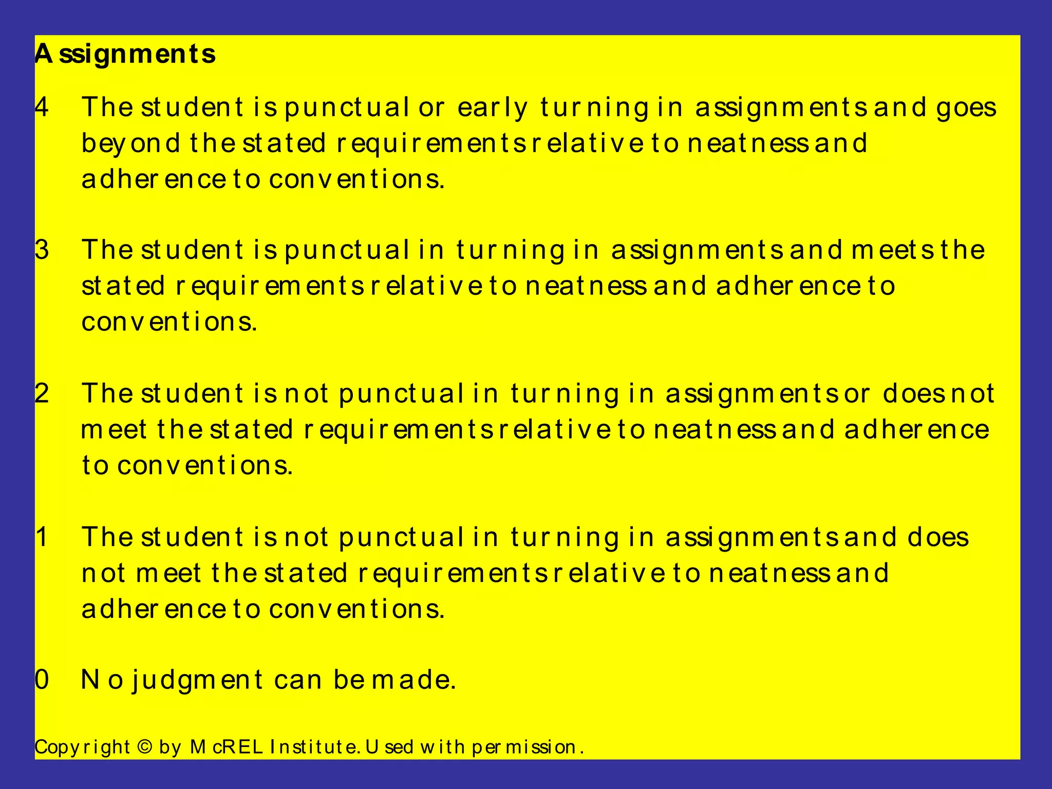 Marzano rubric presentation | PPT