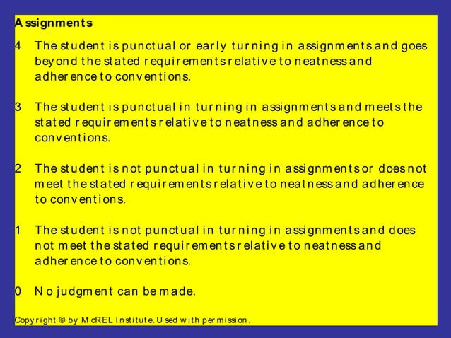 Marzano rubric presentation | PPT