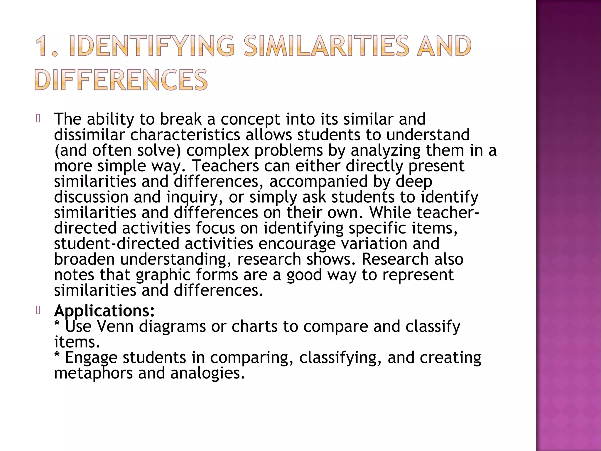 Marzano’s 9 instructional strategies | PPT