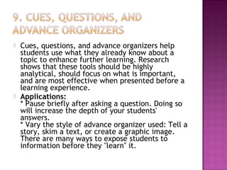 Marzano’s 9 instructional strategies | PPT