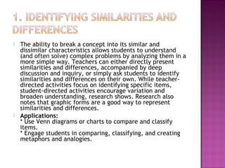 Marzano’s 9 instructional strategies | PPT