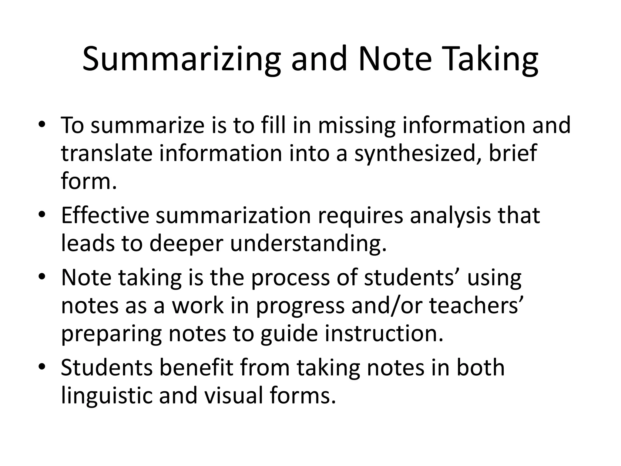 Marzano’S Best Practices And Instructional Strategies | PPTX