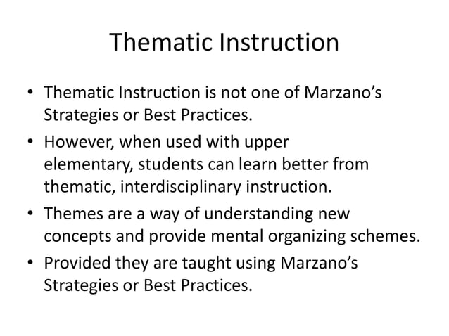 Marzano’S Best Practices And Instructional Strategies | PPTX ...