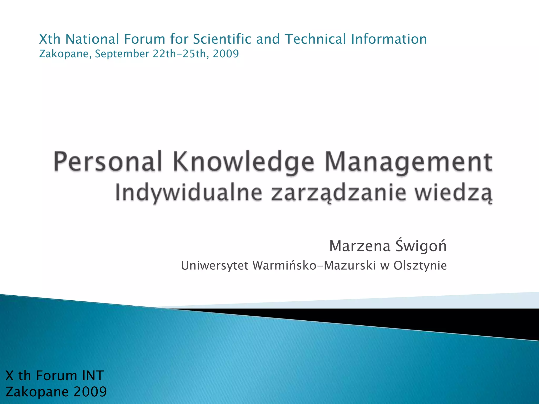 Personal Knowledge Management | PPT