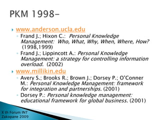 Personal Knowledge Management | PPT