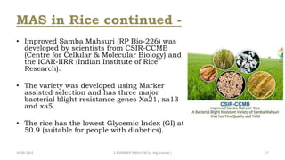 MAS in field crops | PPT