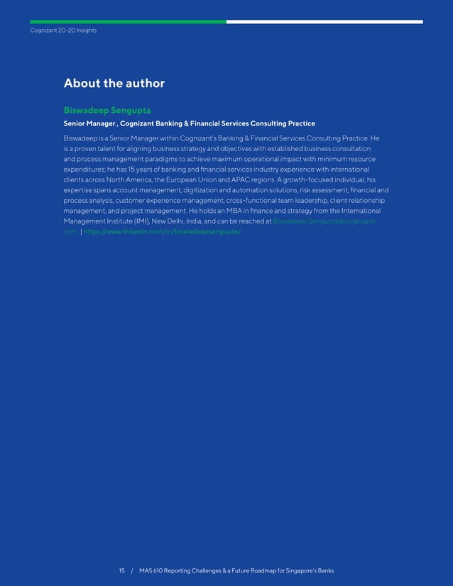 MAS 610 Reporting Challenges & a Future Roadmap for Singapore’s Banks ...