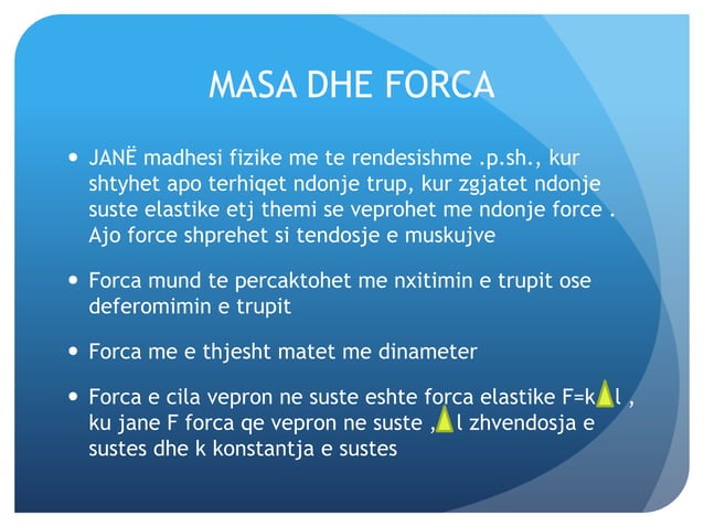 Masa forca-inercia-Albin Berisha | PPTX