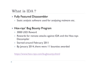 IDA Vulnerabilities and Bug Bounty by Masaaki Chida | PDF