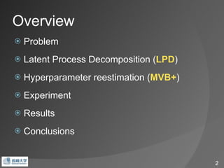 Bayesian Multi-topic Microarray Analysis with Hyperparameter Reestimation | PPT