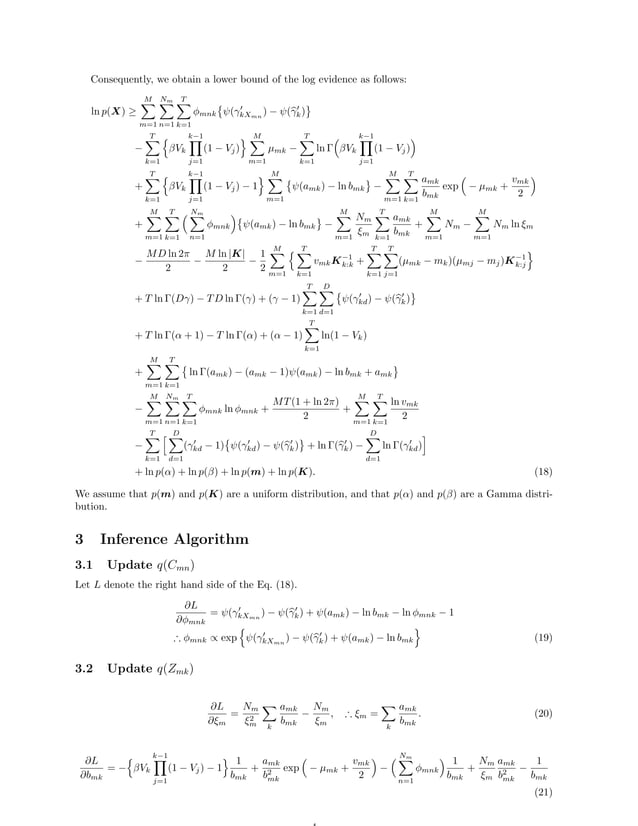 A Note on the Derivation of the Variational Inference Updates for DILN ...