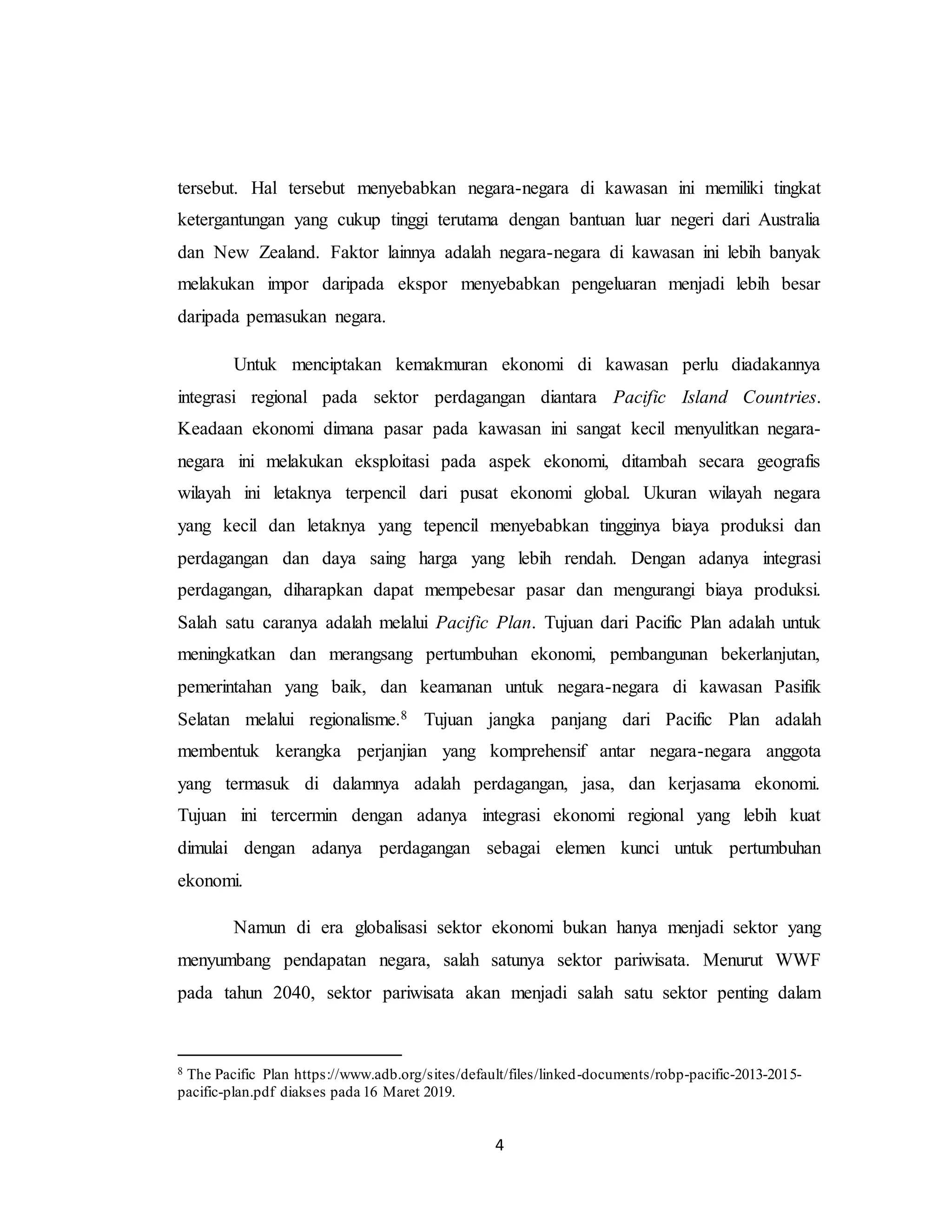 Masa Depan Regionalisme Pasifik Selatan | DOCX