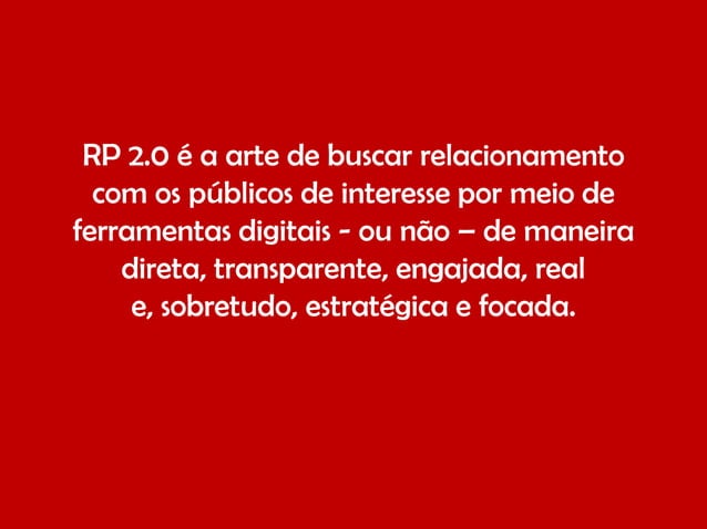 Entenda o que é RP 2.0 (antes que ele acabe) | PPT