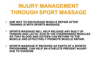 MASSAGE AND ITS TYPES | PPT