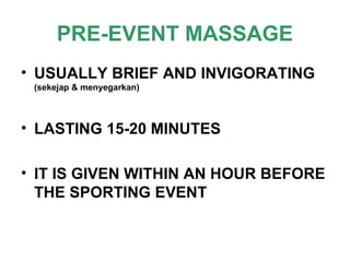 MASSAGE AND ITS TYPES | PPT