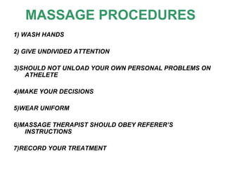 MASSAGE AND ITS TYPES | PPT