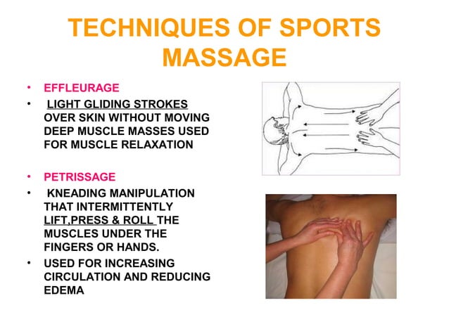 MASSAGE AND ITS TYPES | PPT | First Aid | Injuries
