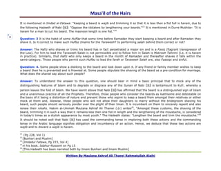 Masa'il of the Hairs | PDF