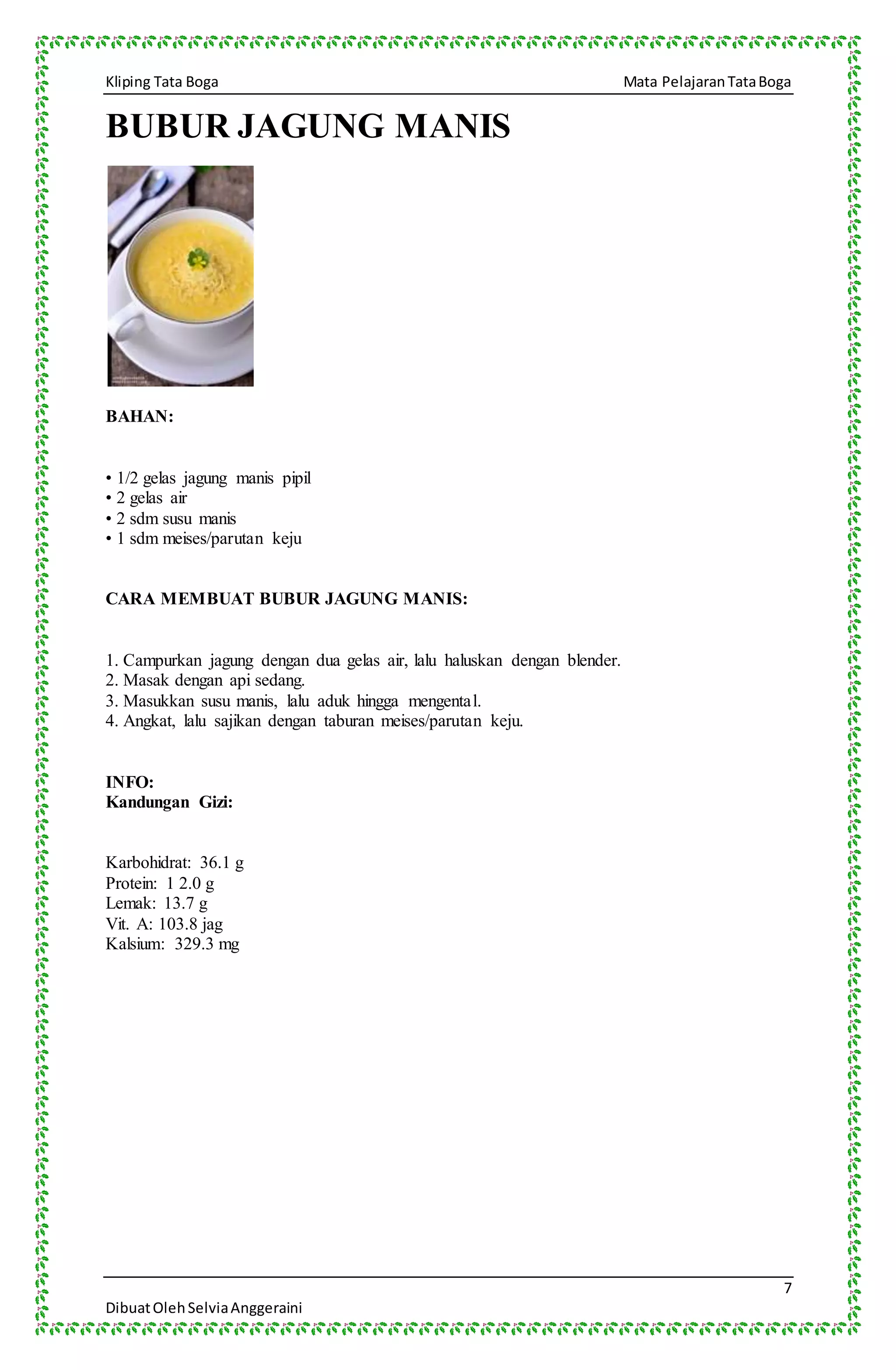 Resep masakan | DOCX