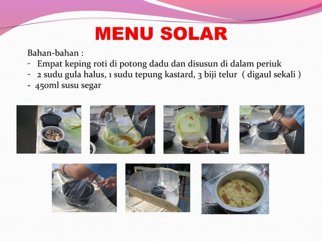 Masakan rimba solar | PPT