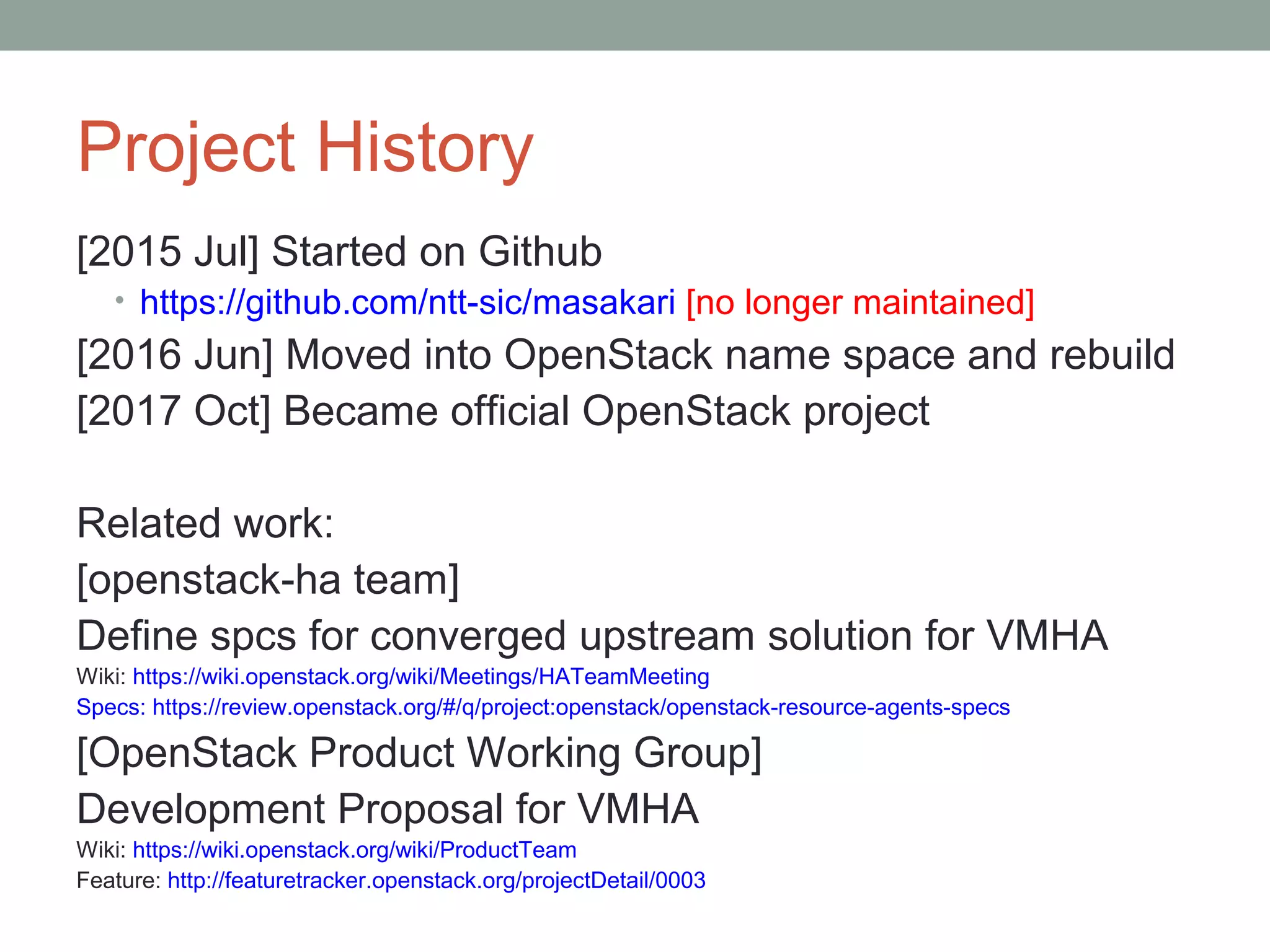 Masakari project onboarding | PPT