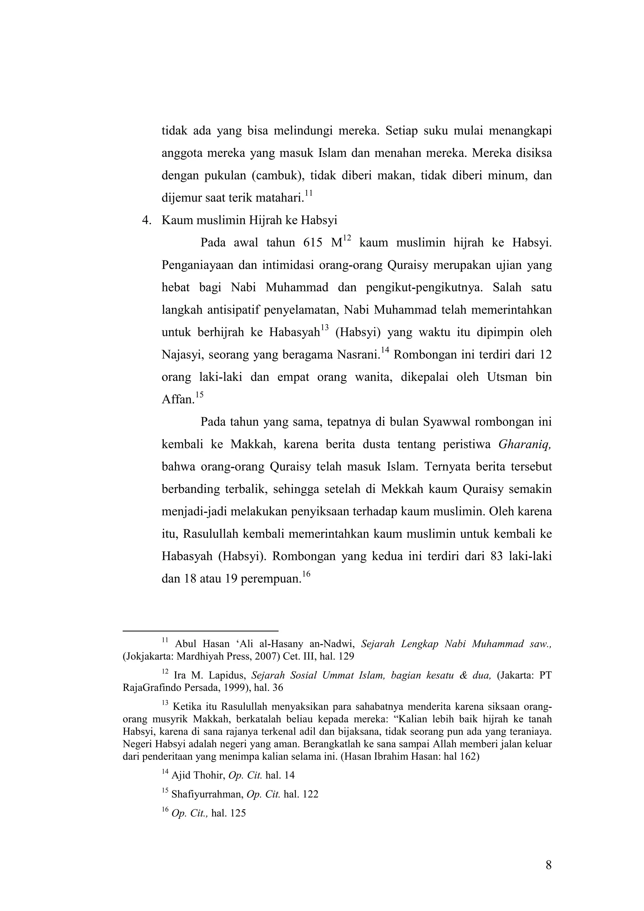 Sirah Nabawiyah: Masa kenabian dan kerasulan sampai hijrah | PDF