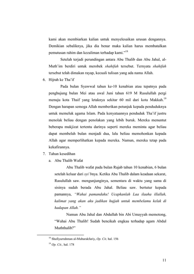 Sirah Nabawiyah: Masa kenabian dan kerasulan sampai hijrah | PDF