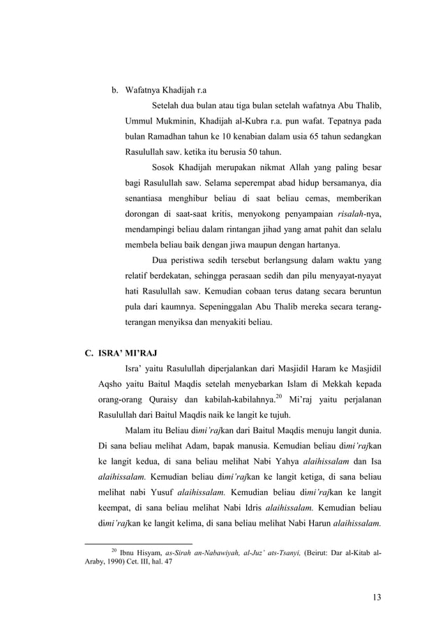 Sirah Nabawiyah: Masa kenabian dan kerasulan sampai hijrah | PDF