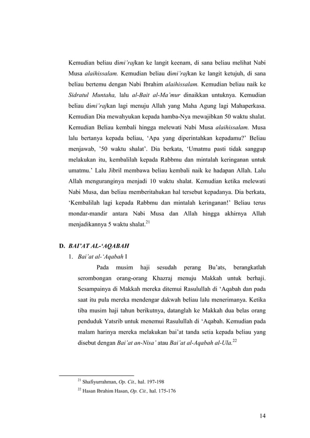 Sirah Nabawiyah: Masa kenabian dan kerasulan sampai hijrah | PDF