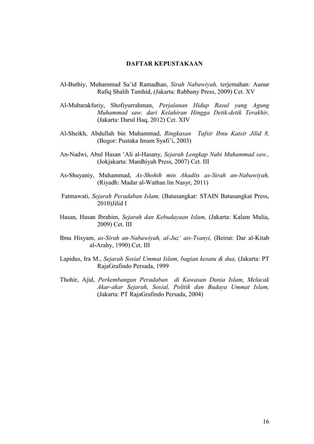 Sirah Nabawiyah: Masa kenabian dan kerasulan sampai hijrah | PDF