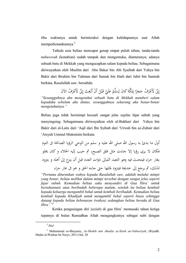 Sirah Nabawiyah: Masa kenabian dan kerasulan sampai hijrah | PDF