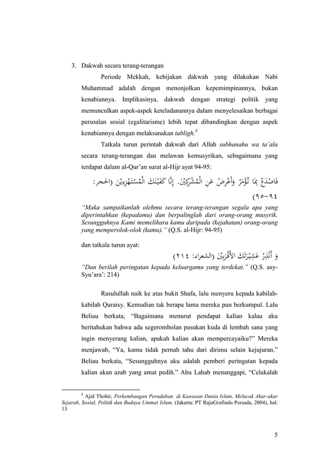 Sirah Nabawiyah: Masa kenabian dan kerasulan sampai hijrah | PDF