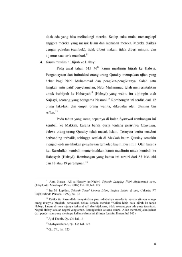 Sirah Nabawiyah: Masa kenabian dan kerasulan sampai hijrah | PDF