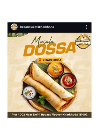 Masala Dosa at Kesari Sweets Kharkhoda.pdf