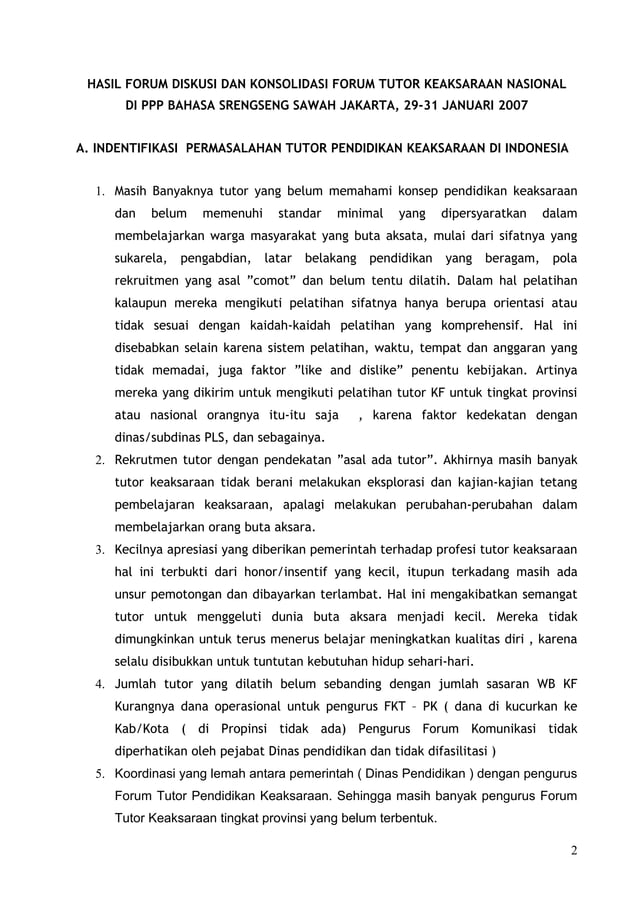 Masalah dan rekomendasi fordis | PDF